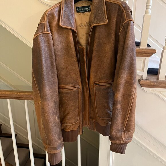 Overland | Jackets & Coats | Overland Brown Leather Jacket With Cotton Lining Size Xl4446 | Poshmark